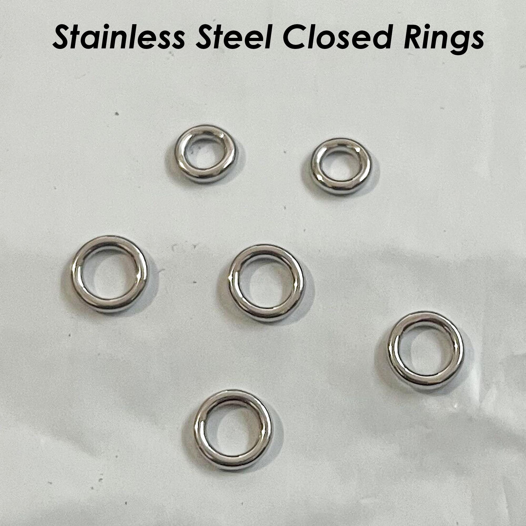 100 X Closed Jump Rings Stainless Steel Jump Rings Gold Silver ...