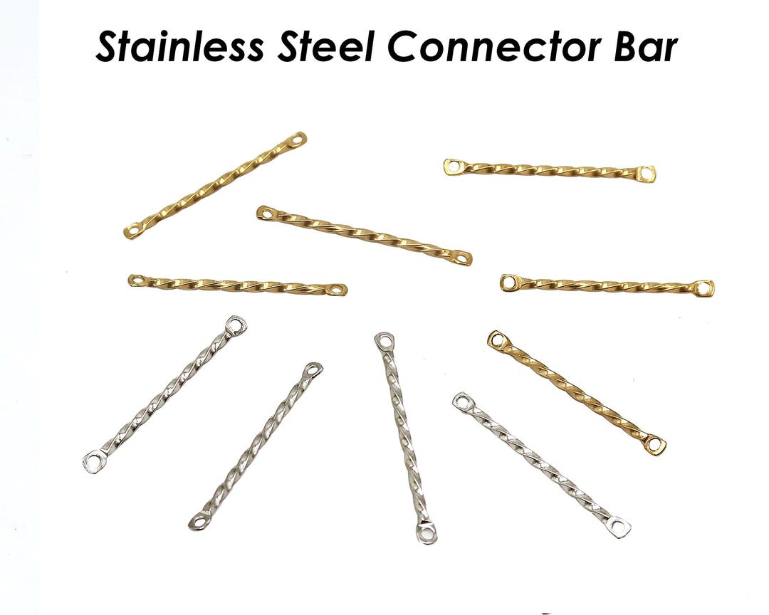 50 X Stainless Steel Bar Connectors, Twist Bar Links, Connecting Bars ...