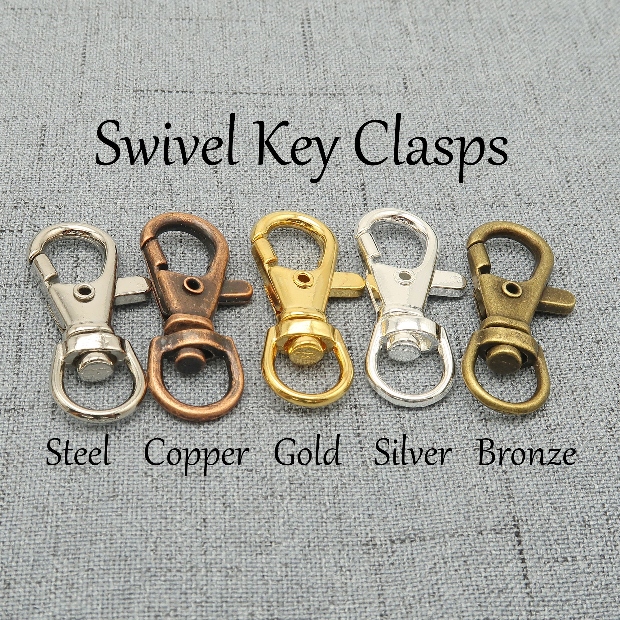 10 X Keychain Supplies Bulk, Swivel Clip Key Clasp, Swivel Hook Snap ...