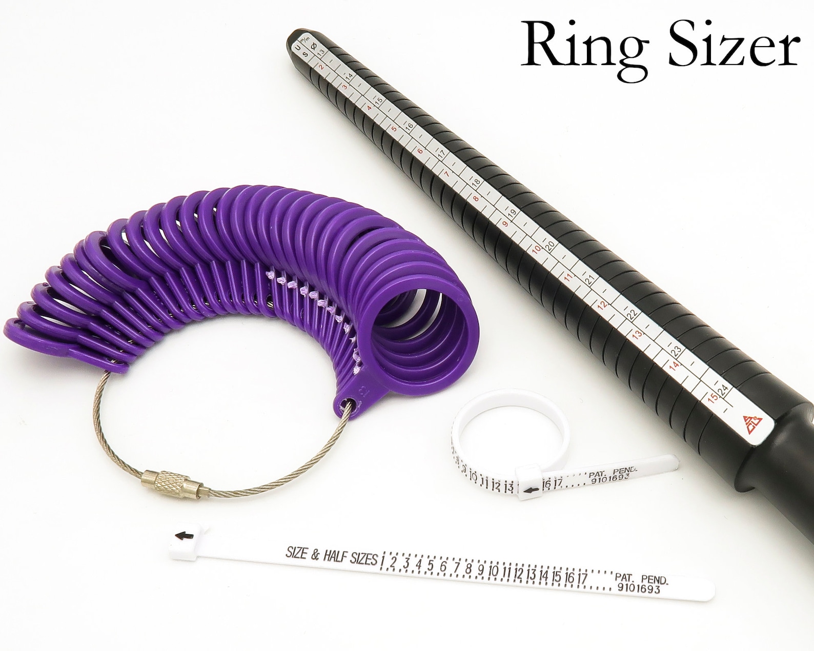 Finger Gauge Ring Sizer Measuring Sizes Jewelry Tool, Ring Sizer ...