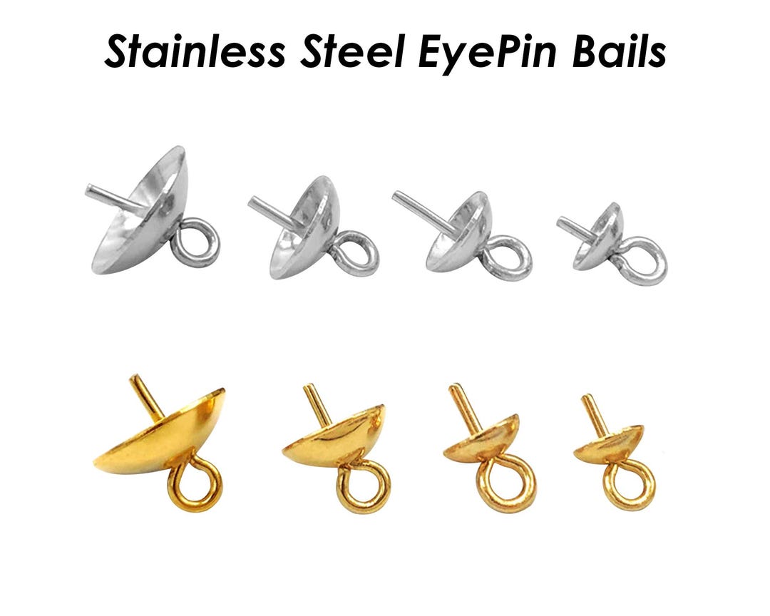 20 Stück Edelstahl Ösen mit Öse 3/4/5/6/8 mm, Aufhänger für gebohrte ...
