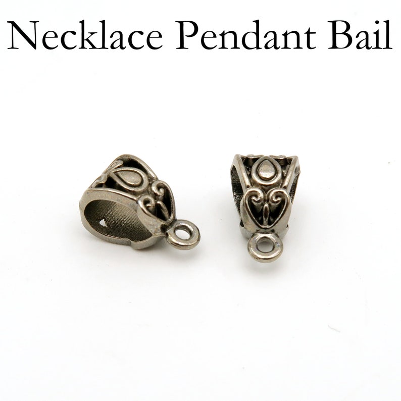 Big Pendant Bail Silver Gold Bronze Copper Necklace Bail Connectors ...
