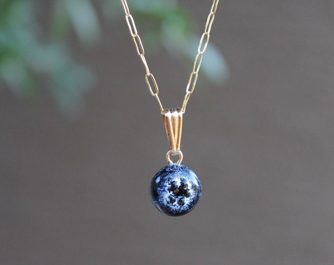 Blueberry Pendant Necklace - Etsy Canada