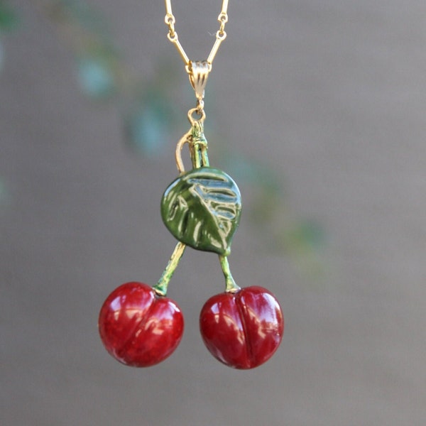 Cherry Tree Necklace - Etsy