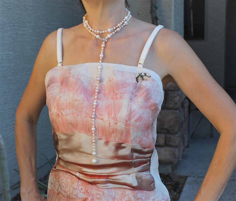 Freshwater Pearl Hand-knotted Adjustable Necklace 39 inches | Etsy