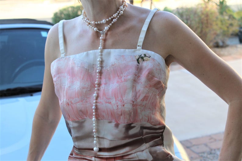 Freshwater Pearl Hand-knotted Adjustable Necklace 39 inches | Etsy