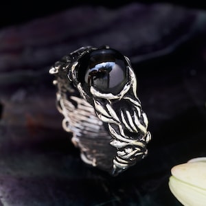 Black Star Gothic Ring “noir” | Goth Engagement Ring | Boho Witchy ...