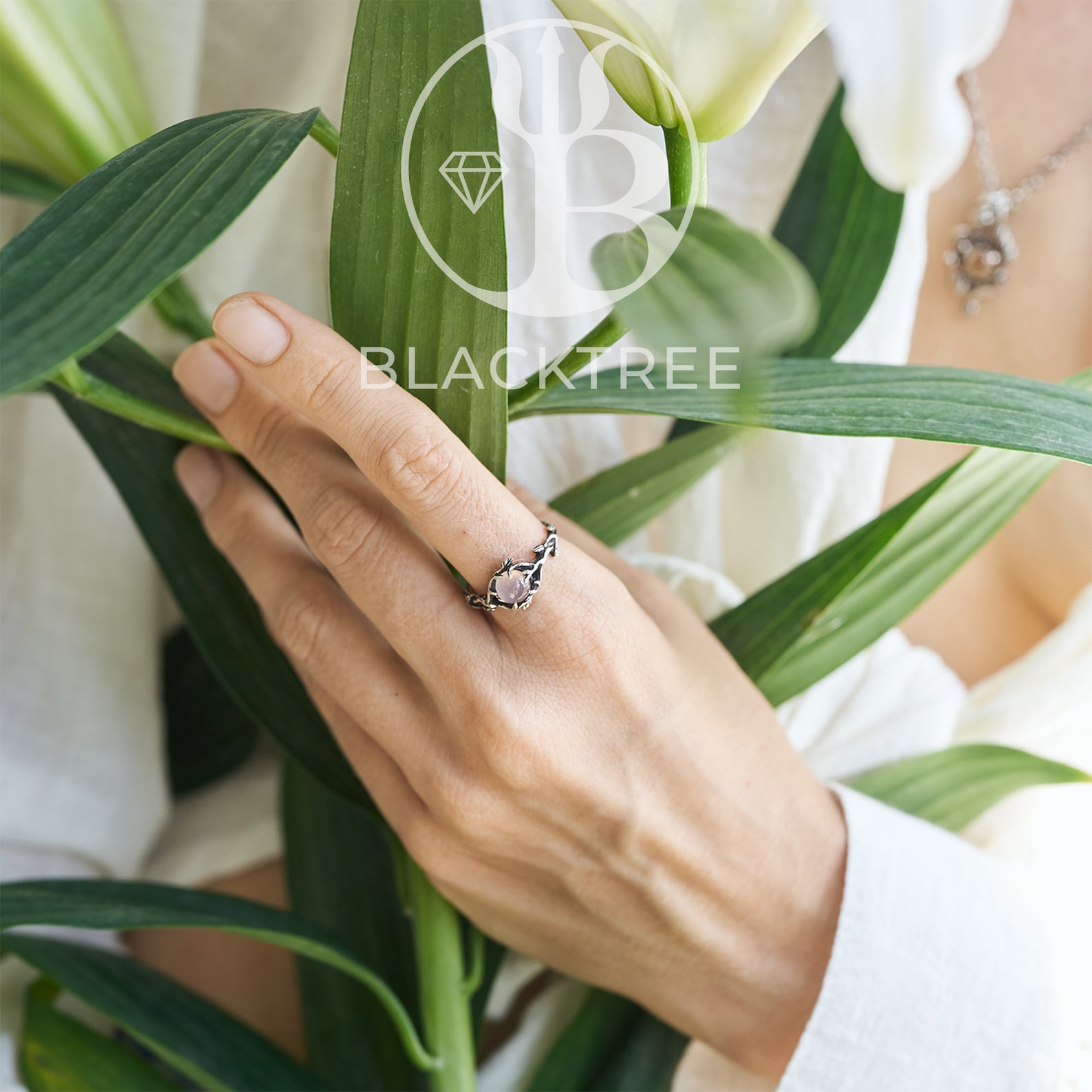 Rose Quartz Engagement Ring for Women april Rings for Women Rose Quartz ...