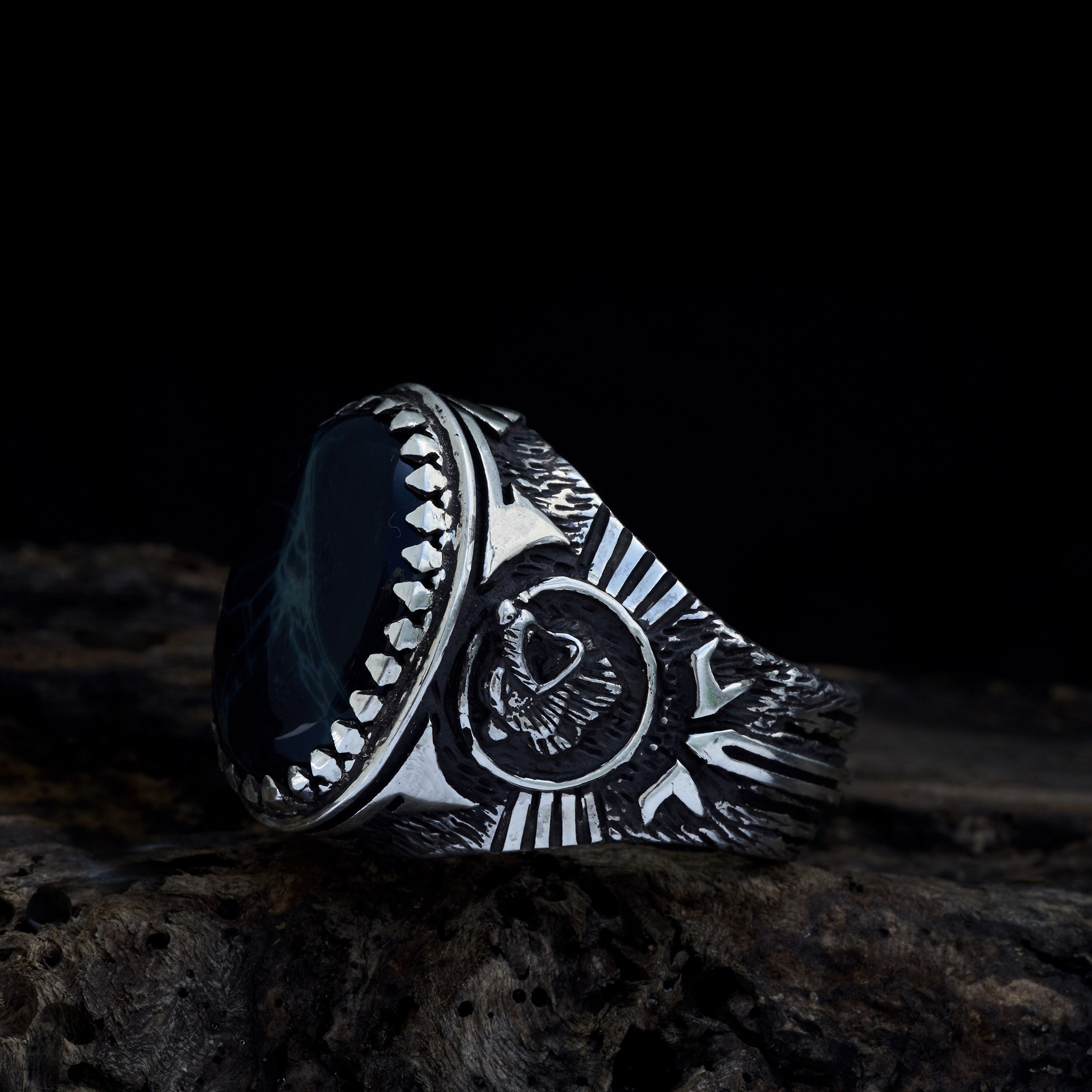 Mens Ring "bear" | Bear Ring | Bear Jewelry | Jasper Ring | Animal Ring ...