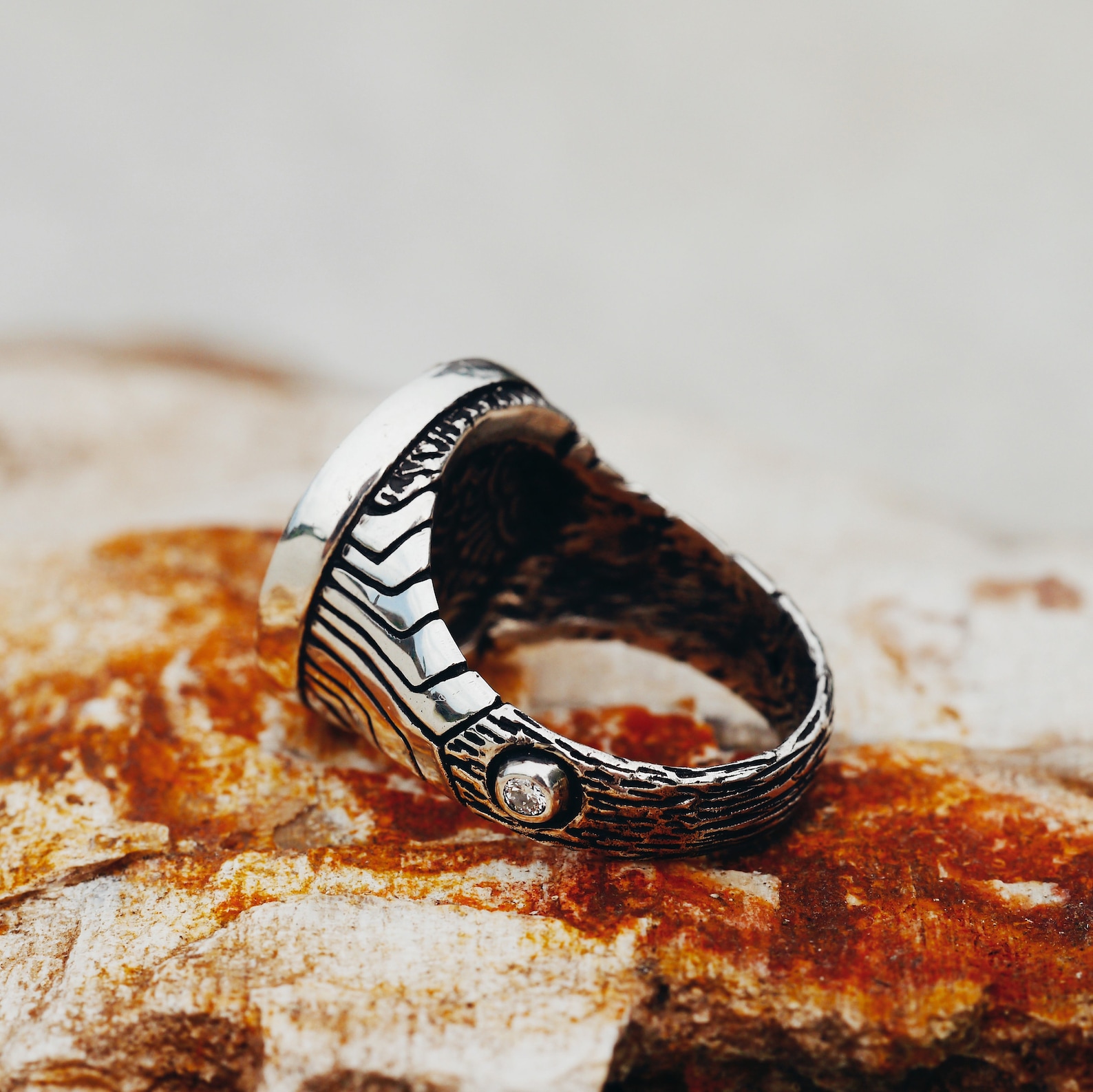 Eagle Ring prometheus Signet Ring Statement Ring Mens - Etsy