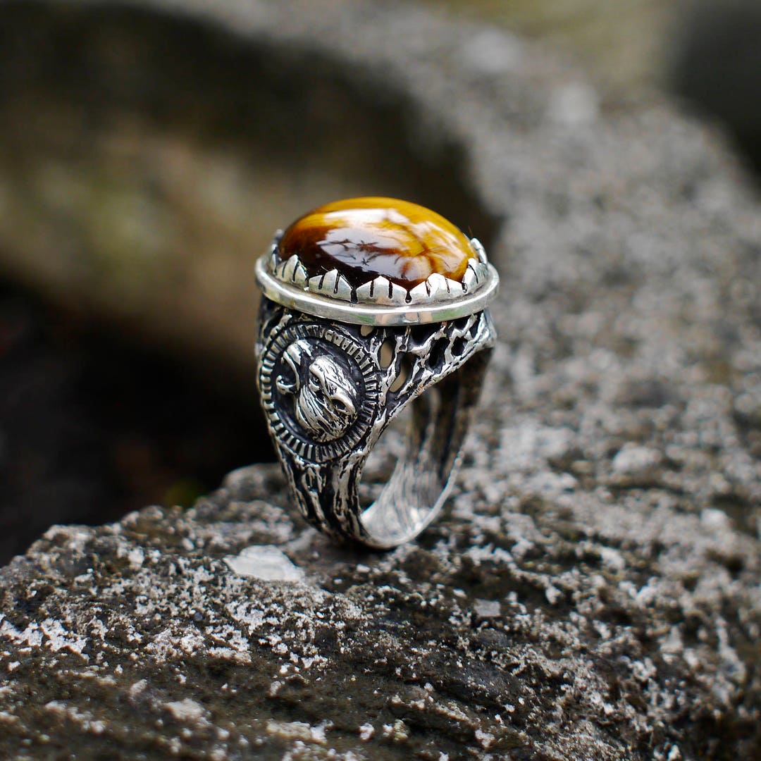 Mens Ring "sumatra" | Tiger Ring | Tigers Eye Ring | Animal Ring | Mens ...