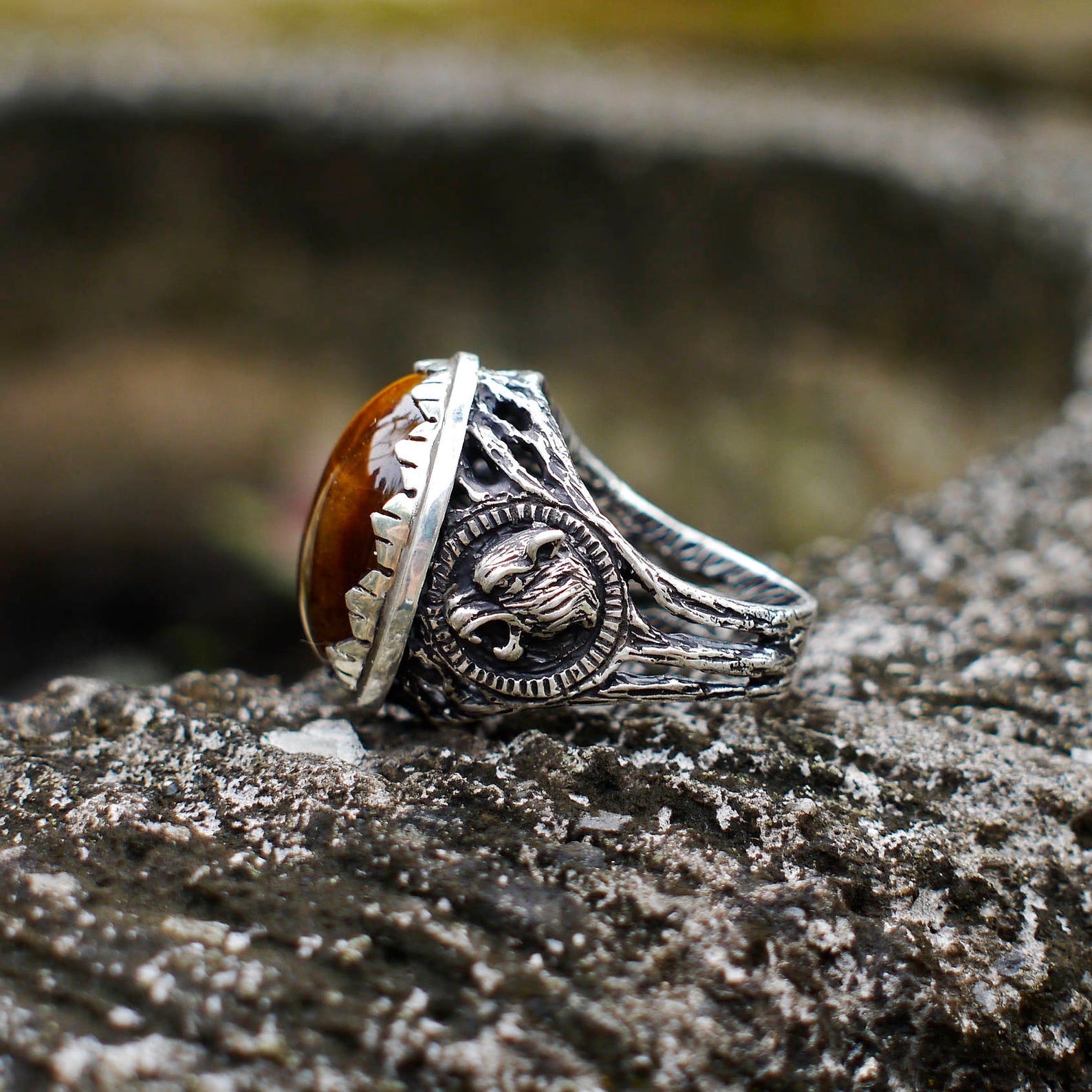 Mens Ring Sumatra Tiger ring Tigers eye ring | Etsy