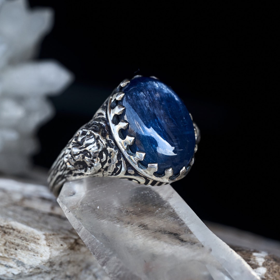 Mens Ring for Men "majesty" | Rings for Men | Kyanite Ring | Gemstone ...