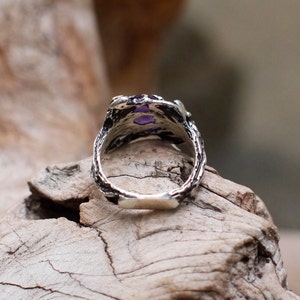Amethyst Ring "fay" | Amethyst Engagement Ring | Flower Ring | Antique ...