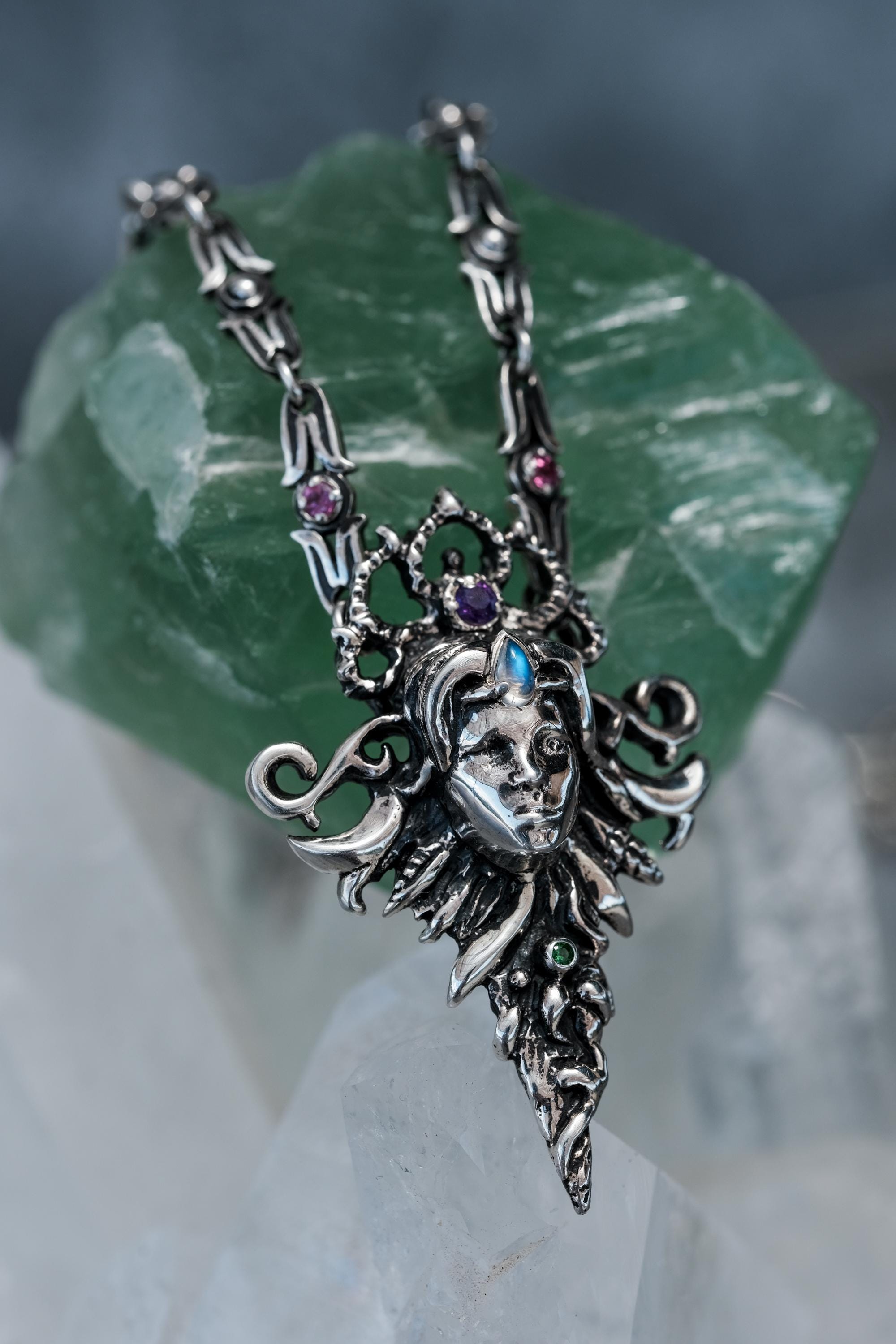 Fantasy Jewelry Pendant DEMETER | Elf Jewelry | Antique Art Nouveau ...