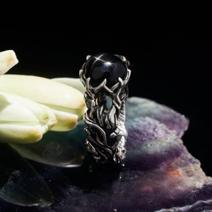 Black Star Gothic Ring “noir” | Goth Engagement Ring | Boho Witchy ...