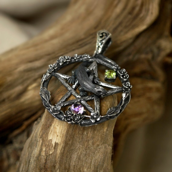 Pentagram Pendant Witch Jewelry Witch jewelry Pentagram necklace for women Amethyst necklace Wiccan pendant Pentagram jewelry Etsy Italia