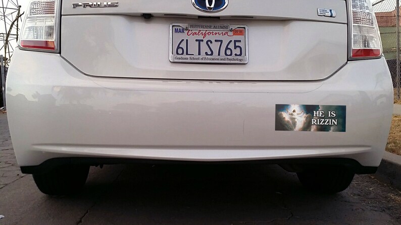 He is Rizzin Funny Pride Jesus Rizz Meme Bumper Sticker, Rizzed up Joke ...