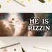 He is Rizzin Funny Pride Jesus Rizz Meme Bumper Sticker, Rizzed up Joke ...