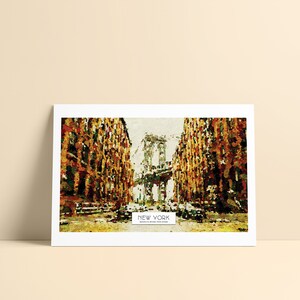 New York in Pointillism Digital Abstract Impressionism Collection ...