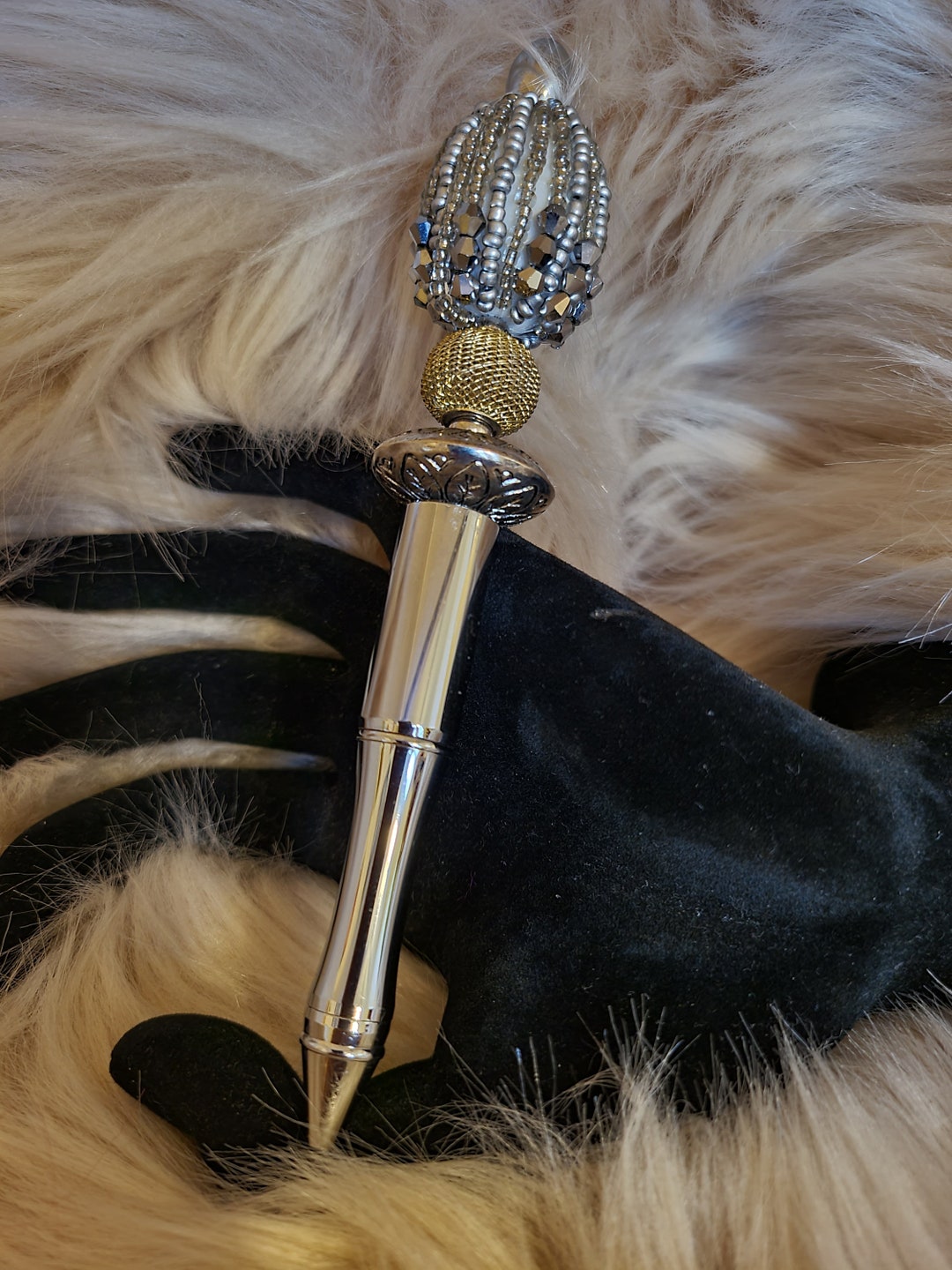 Pen Silver With Statement and Pandora Style Beads - Etsy