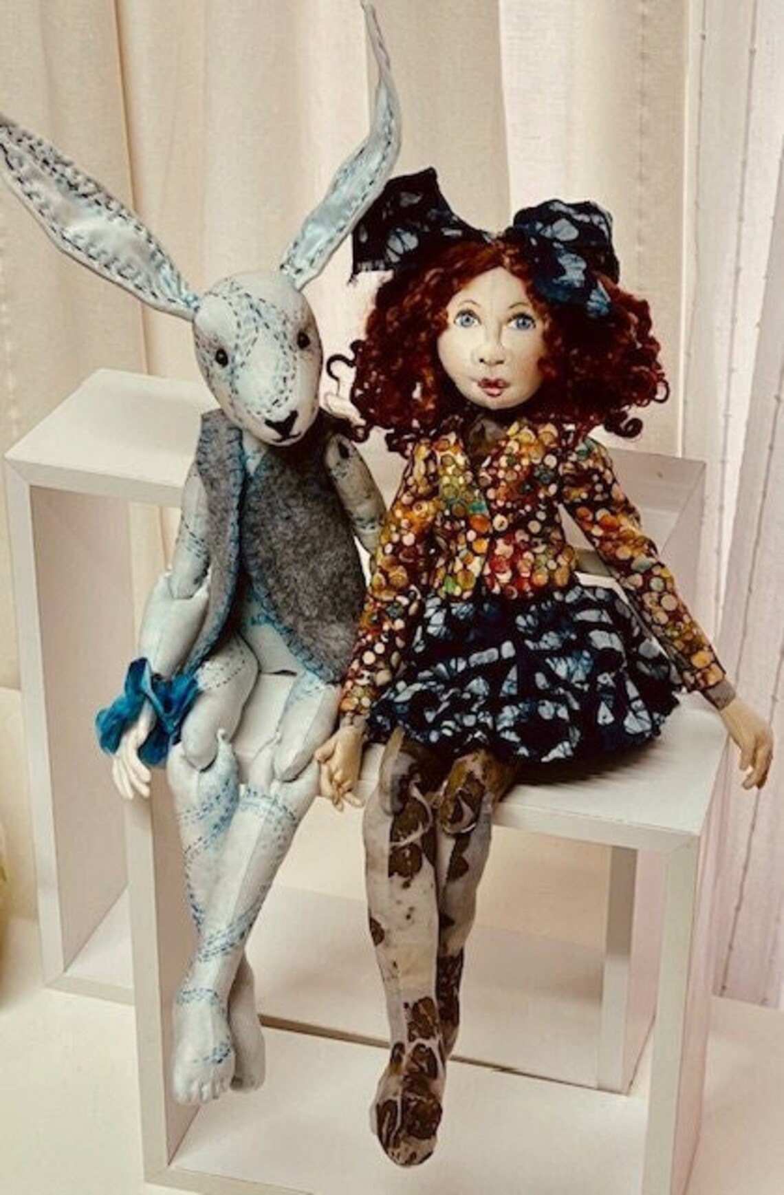 GOOD FRIENDS a Pattern Download to Make a Cloth Doll and a Cloth Rabbit ...