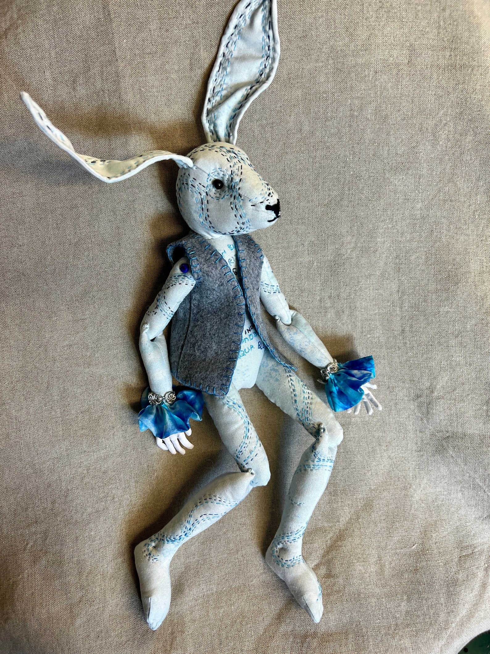 GOOD FRIENDS a Pattern Download to Make a Cloth Doll and a Cloth Rabbit. - Etsy