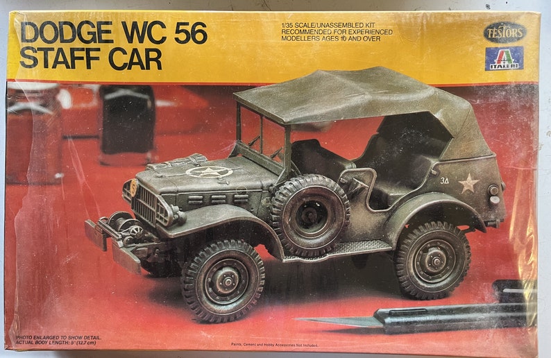 Italeri Factory Sealed Plastic 1/35 Scale Model Dodge WC 56 Staff Car ...