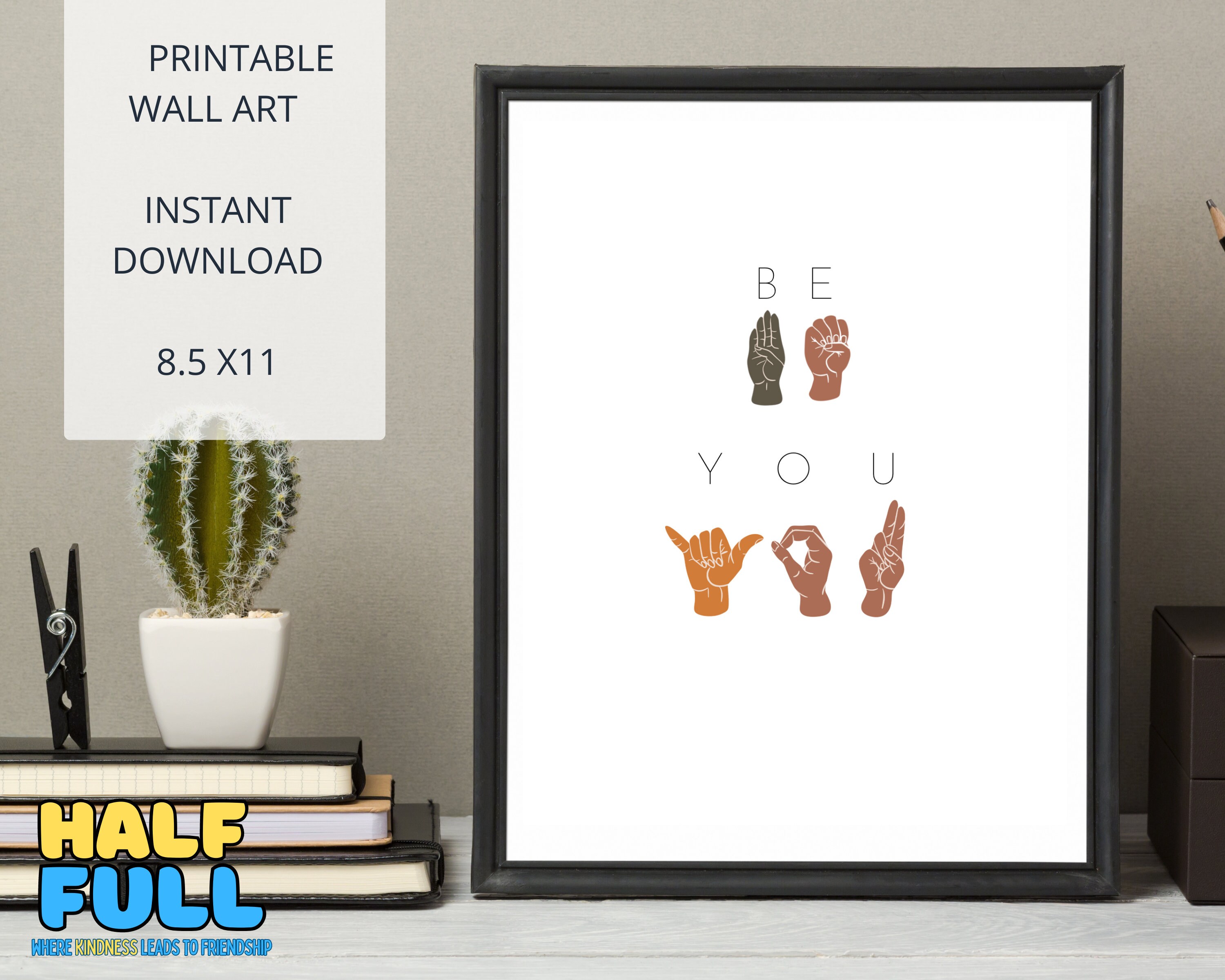 ASL Poster American Sign Language Alphabet Printable Sign - Etsy