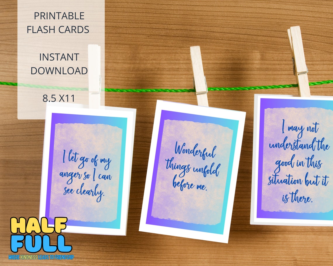 Positive Affirmation Cards, Printable Affirmations, Editable ...