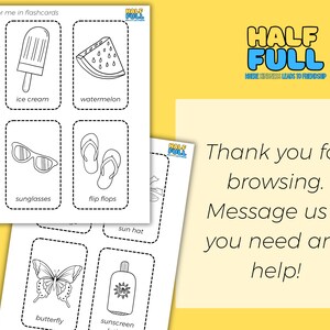 Color Me in Summer Flash Cards | Montessori Flashcards | Pre-school ...