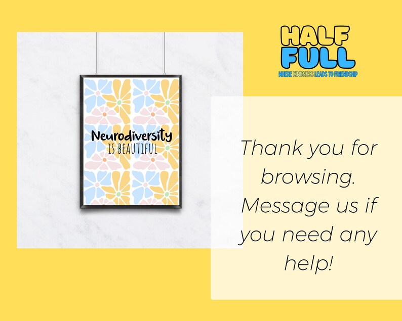 Neurodiversity is Beautiful, Positive Affirmation, Kids Wall Art ...