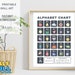Alphabet Chart Poster Printable, Kindergarten School ALPHABET Art Print ...