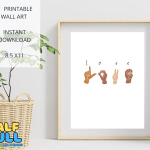 ASL Poster, American Sign Language Alphabet Printable, Sign Language ...