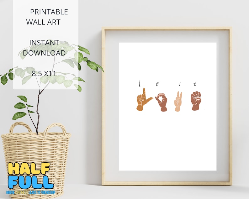 ASL Poster, American Sign Language Alphabet Printable, Sign Language ...