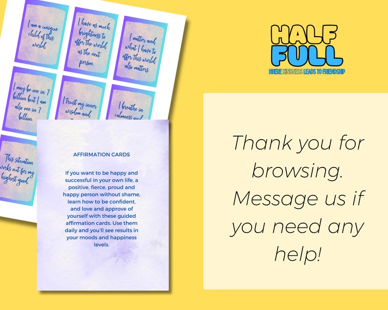 Positive Affirmation Cards, Printable Affirmations, Editable ...
