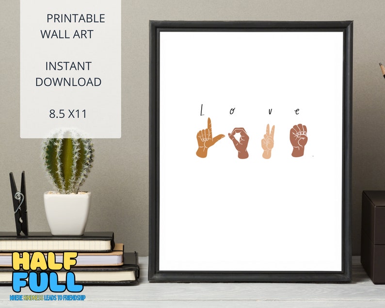 ASL Poster, American Sign Language Alphabet Printable, Sign Language ...