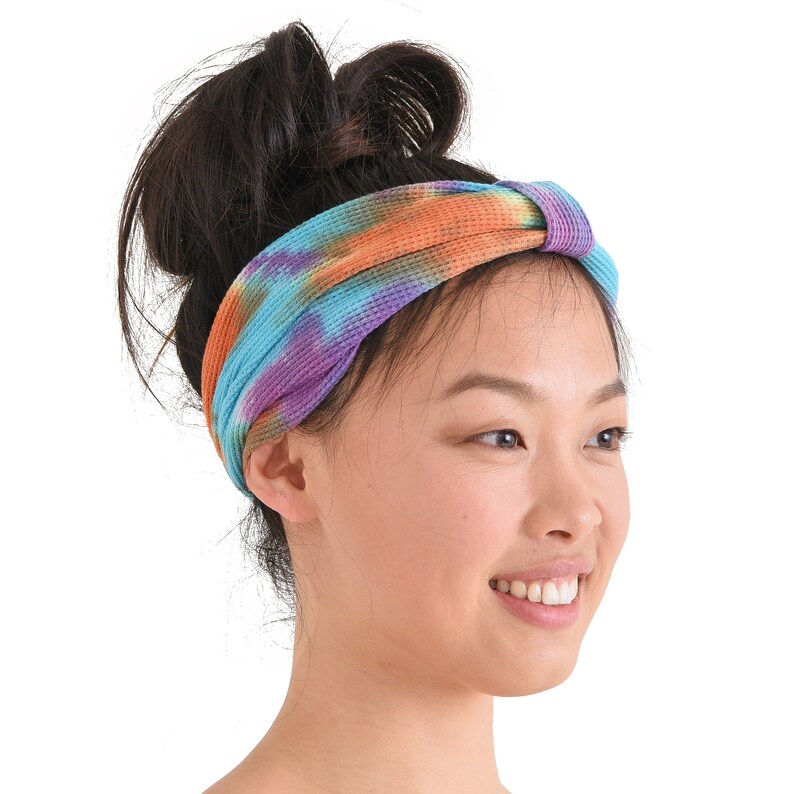 Tie Dye Headband Boho Knot Hairband Bath Cotton Accessory Etsy