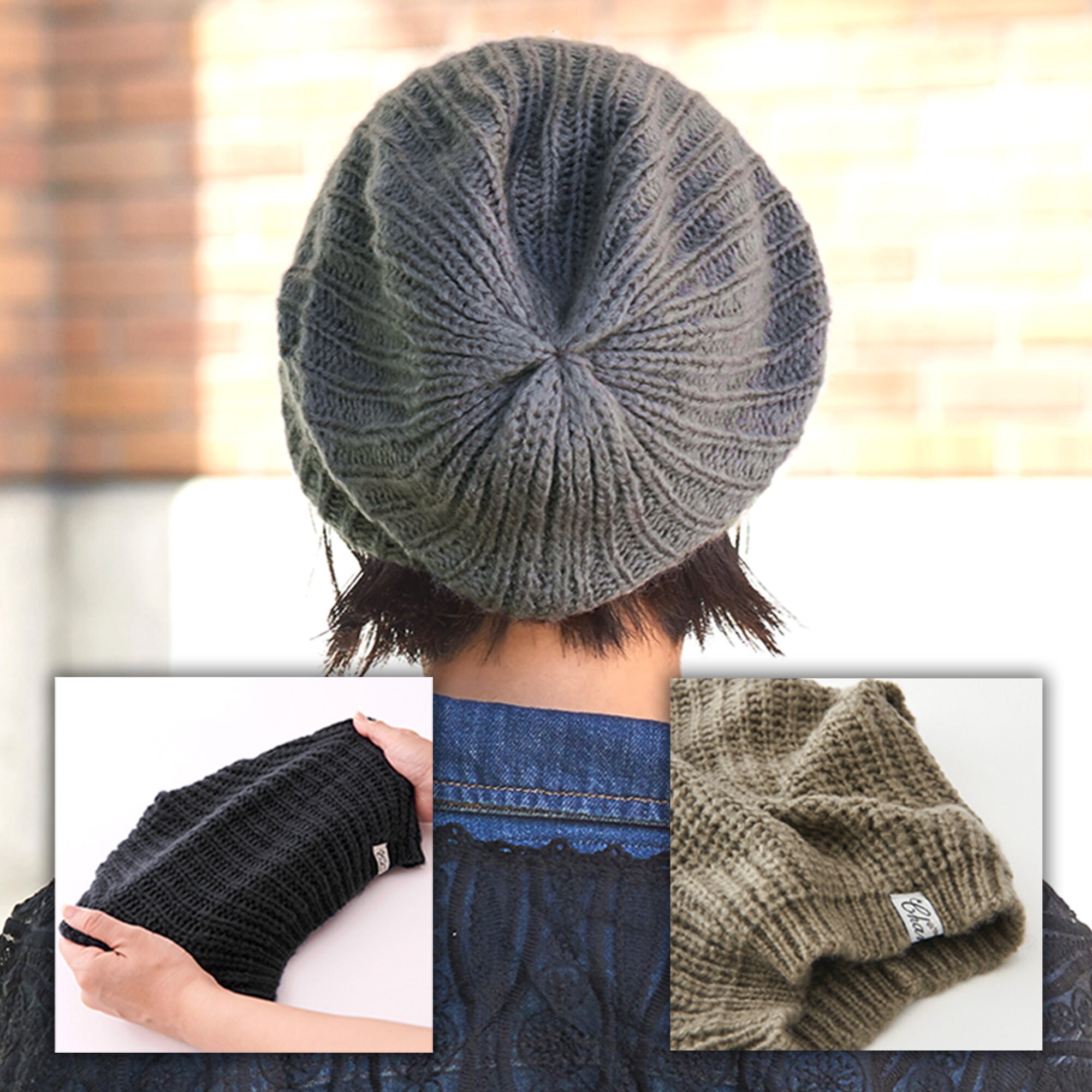 Large Slouchy Beanie, Mens Warm Winter Hat, Womens Slouch Cap, Hipster ...