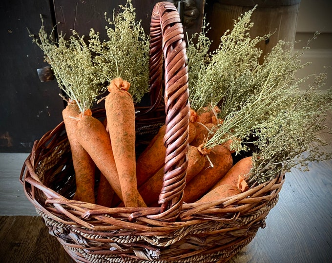 3 Primitive Carrots Handmade Fabric Easter Decorations Bowl - Etsy