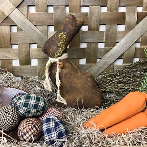 9 Primitive Chocolate Bunny Easter Decoration grungy | Etsy