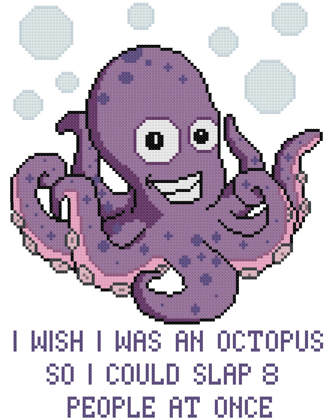 Octopus Slap Funny Subversive Humorous Cross Stitch Pattern - Etsy