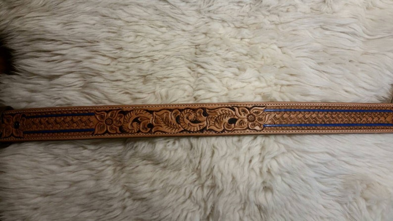 Custom Leather Belt Western Design Hand Tooled Belt - Etsy