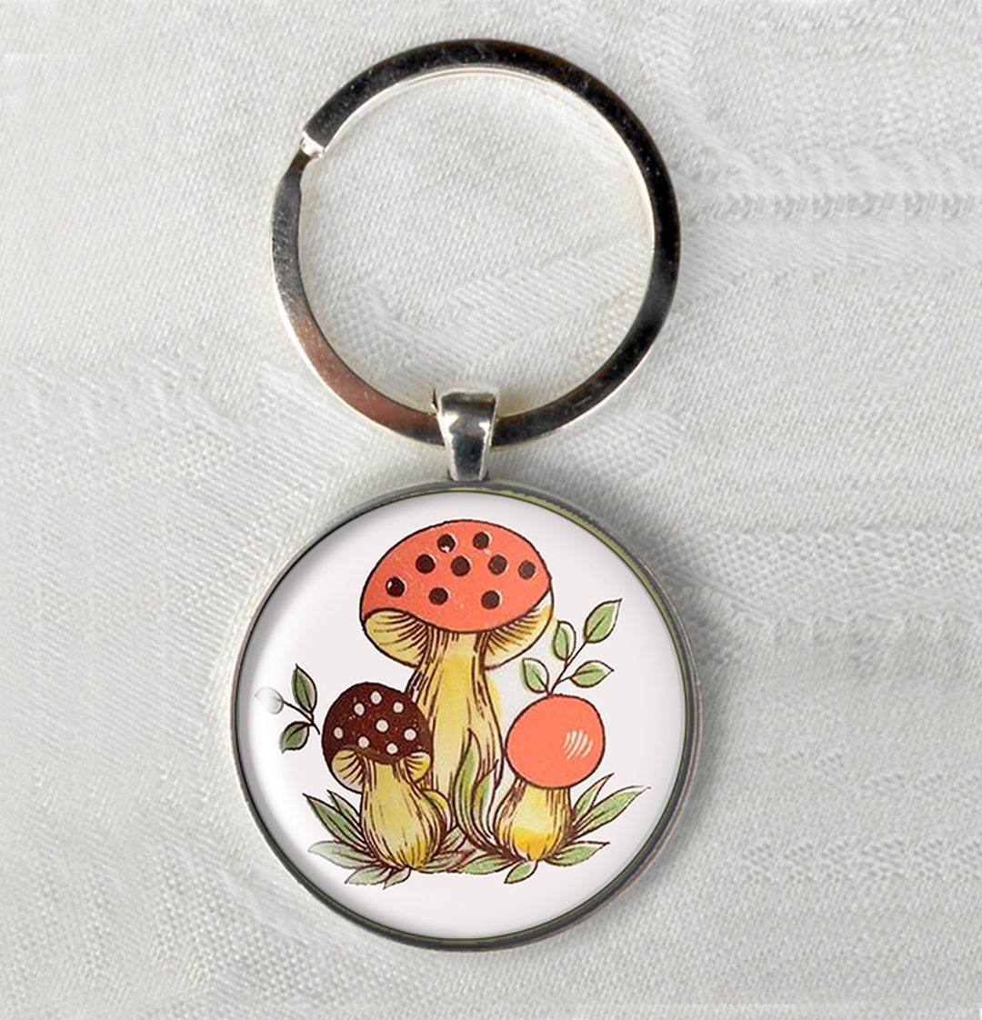 Merry Mushroom Keychain, Birthday Gifts, Midcentury Modern, Eames Era ...