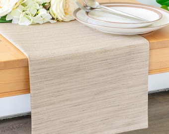 Taupe Table Runner | Etsy