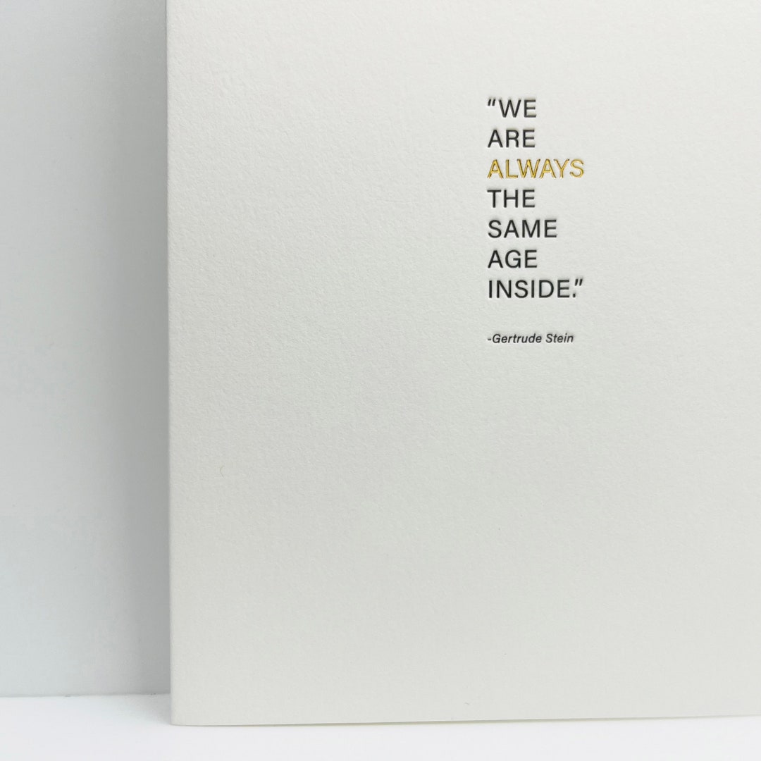 You Are Always the Same Age Inside Greeting Card Birthday - Etsy