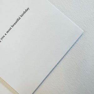 Wishing You the Most Beautiful Birthday Card Modern Letterpress ...