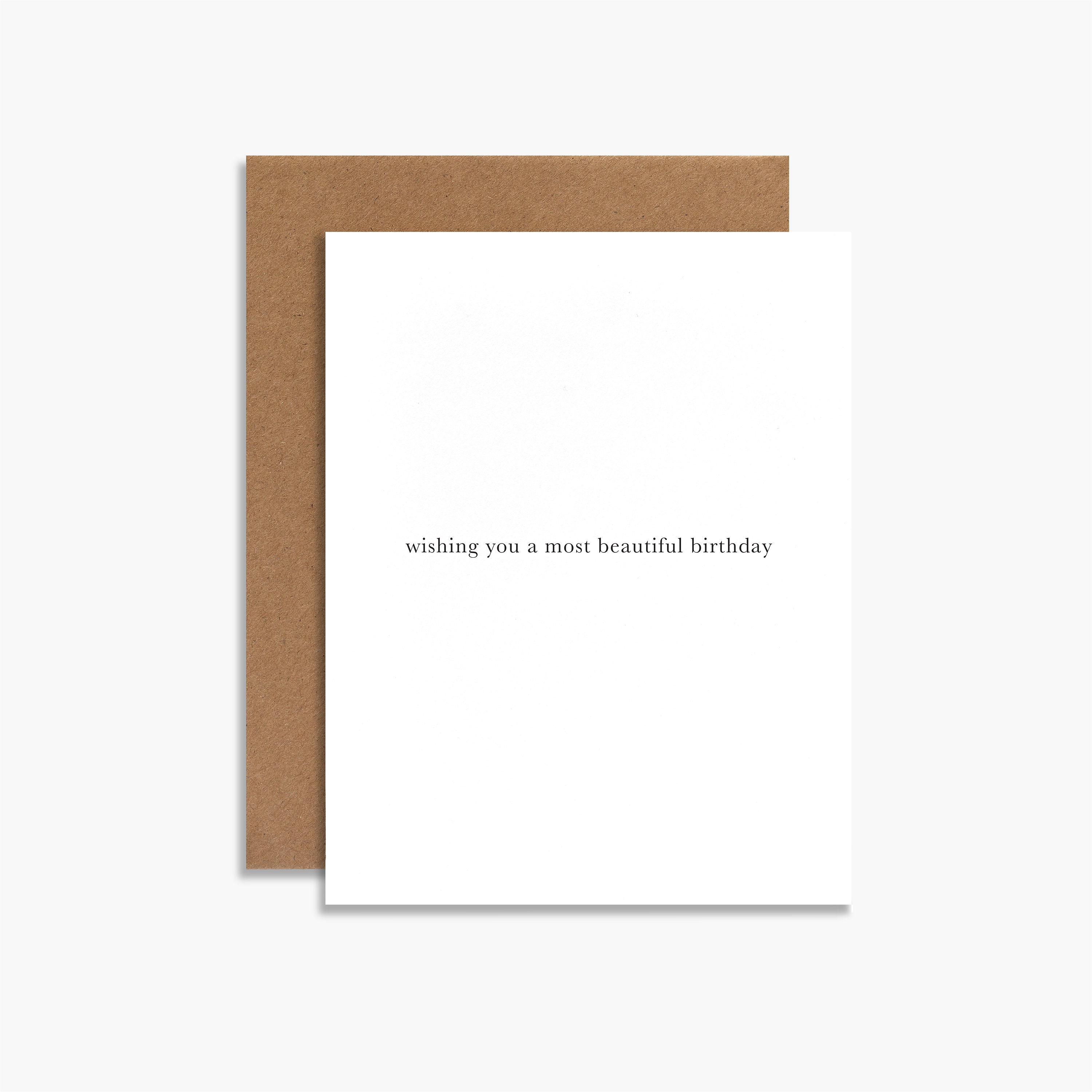Wishing You the Most Beautiful Birthday Card Modern Letterpress ...