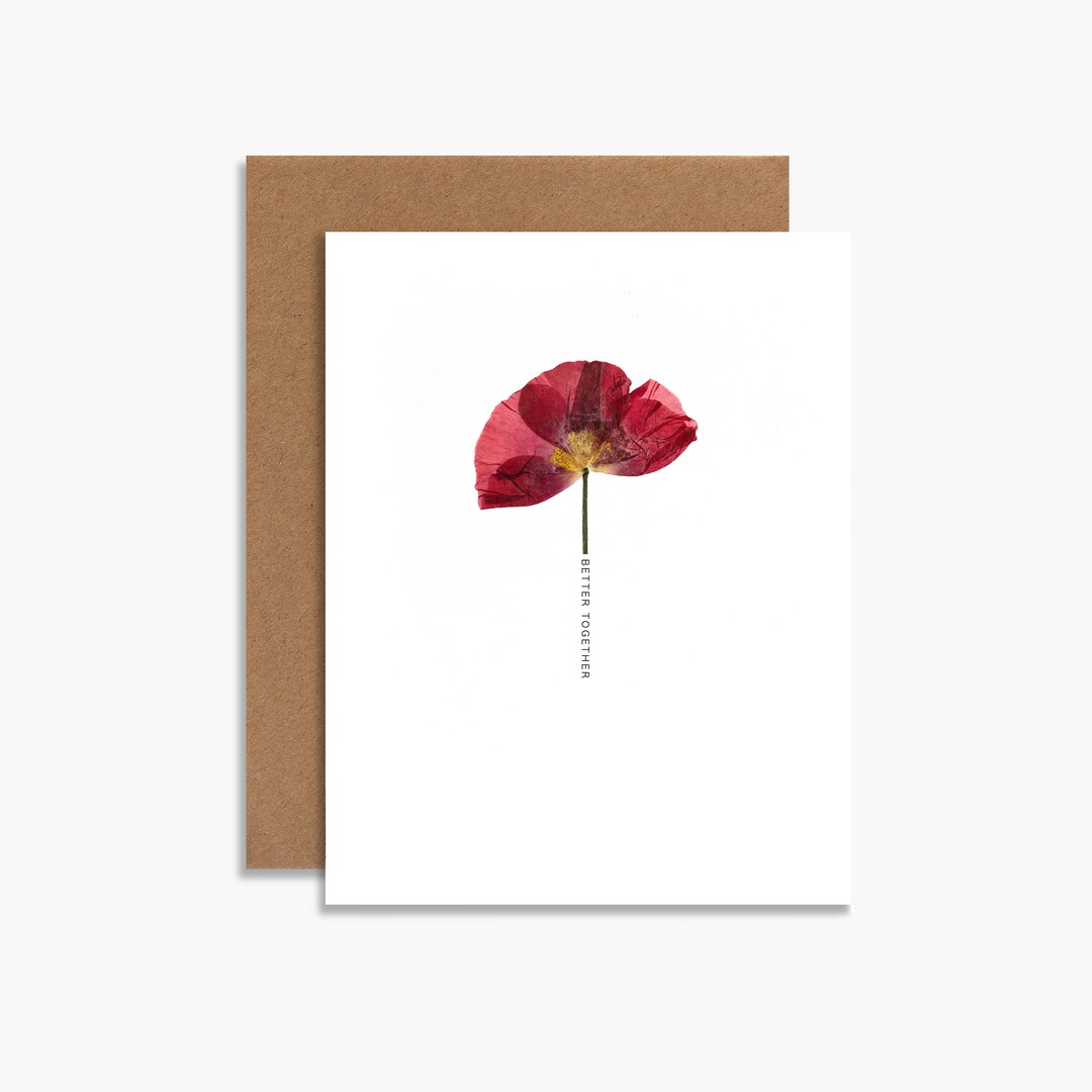 Better Together Botanical Greeting Card, Birthday Card, Flower Print ...