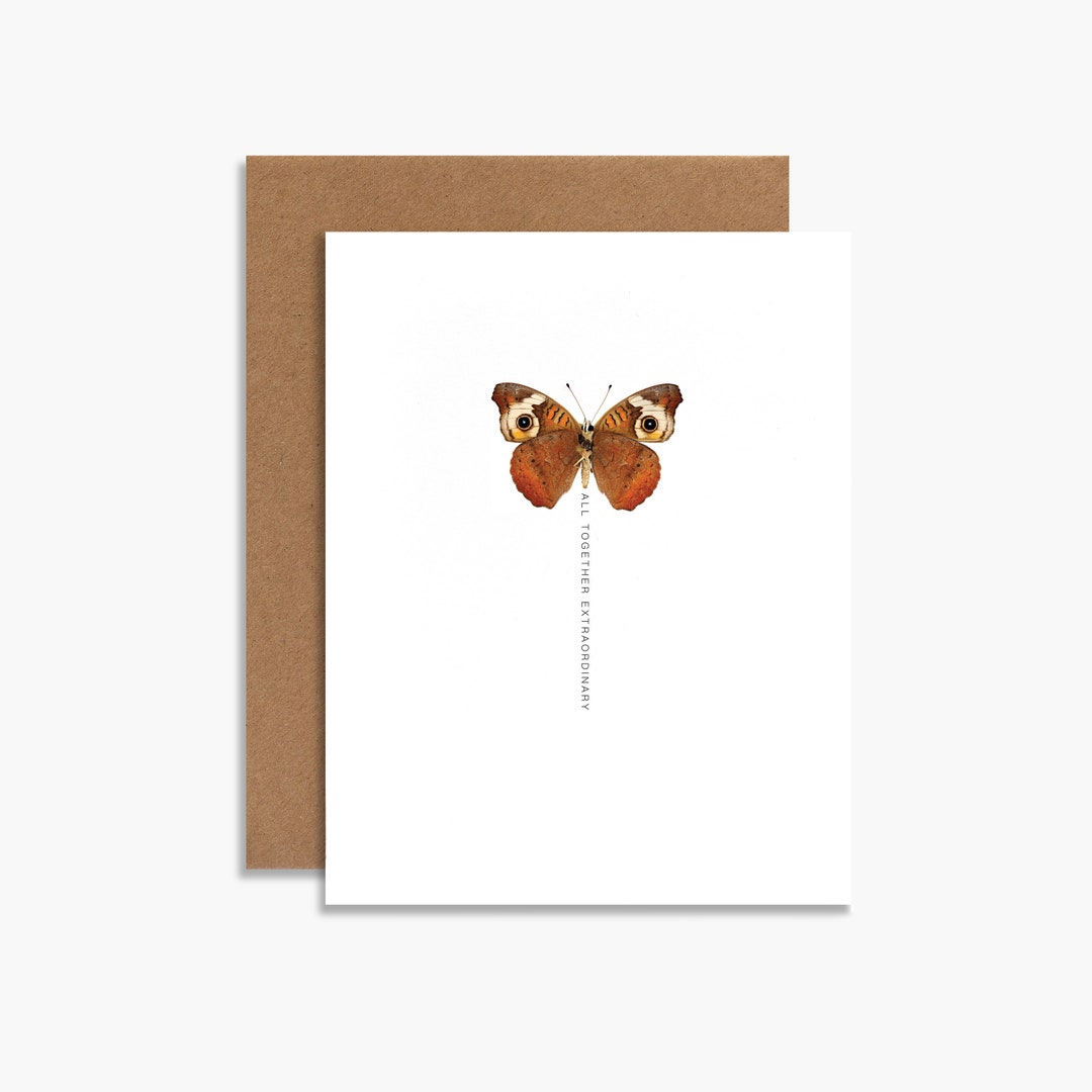 All Together Extraordinary Butterfly Birthday Card Botanical Greeting ...